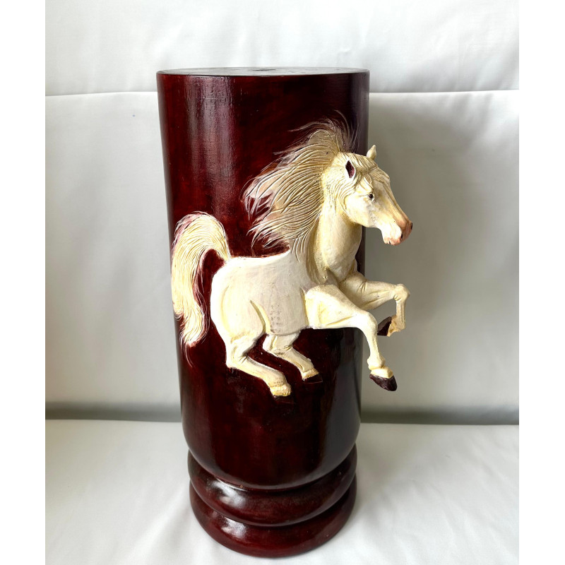 Pilón de madera de cedro tallado para Shangó