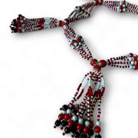Collar de mazo de Shango, con cuentas de primera calidad.
