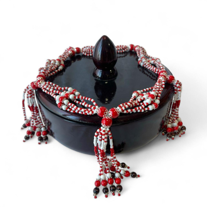 Collar de mazo de Shango, con cuentas de primera calidad.